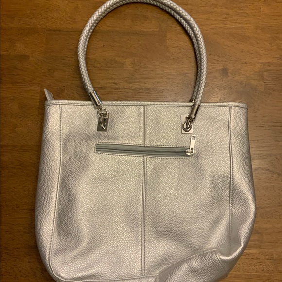 Bags | Silver Tote | Poshmark
